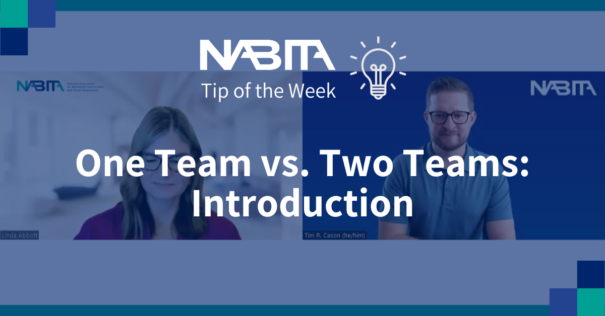 Tip of the Week: One Team vs. Two Teams - Introduction - NABITA