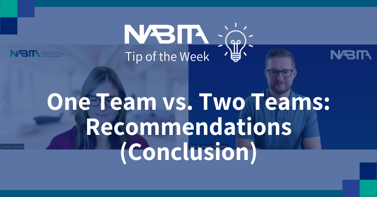 Tip of the Week: One Team vs. Two Teams: Recommendations (Conclusion ...